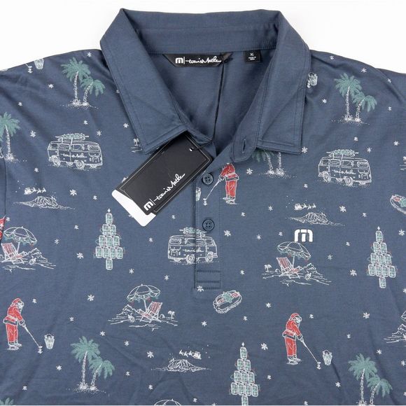Travis Mathew | Shirts | Travis Mathew Christmas Santa Xl Mens Polo ...